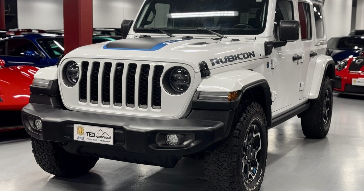 Cotxe d'ocasió Andorra - Jeep Wrangler Rubicon JLU Hibrid 380cv Blanc ...